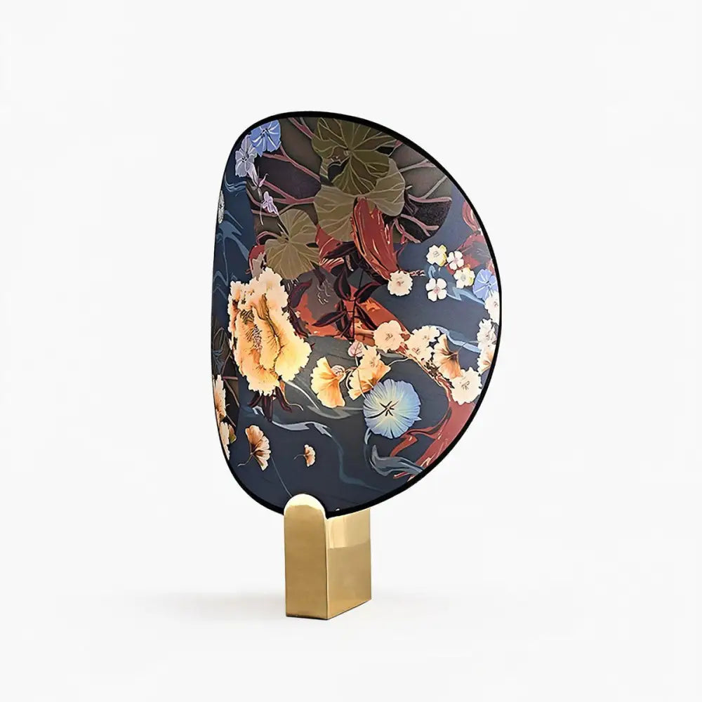 Artisanal Printed Glass Table Lamp – Modern Japanese-Inspired Design ...