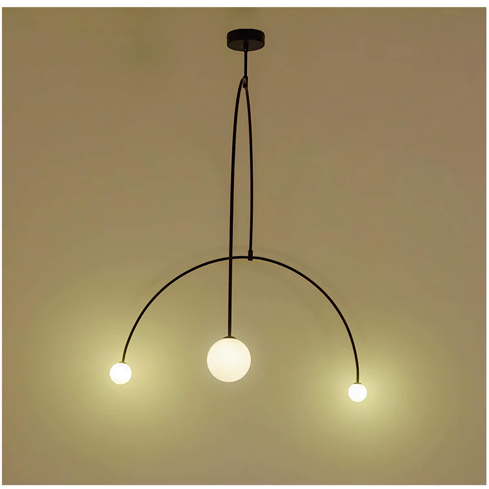 Black Arc Hanging Lights | Mobile Designer Ceiling Lamps For Dining ...