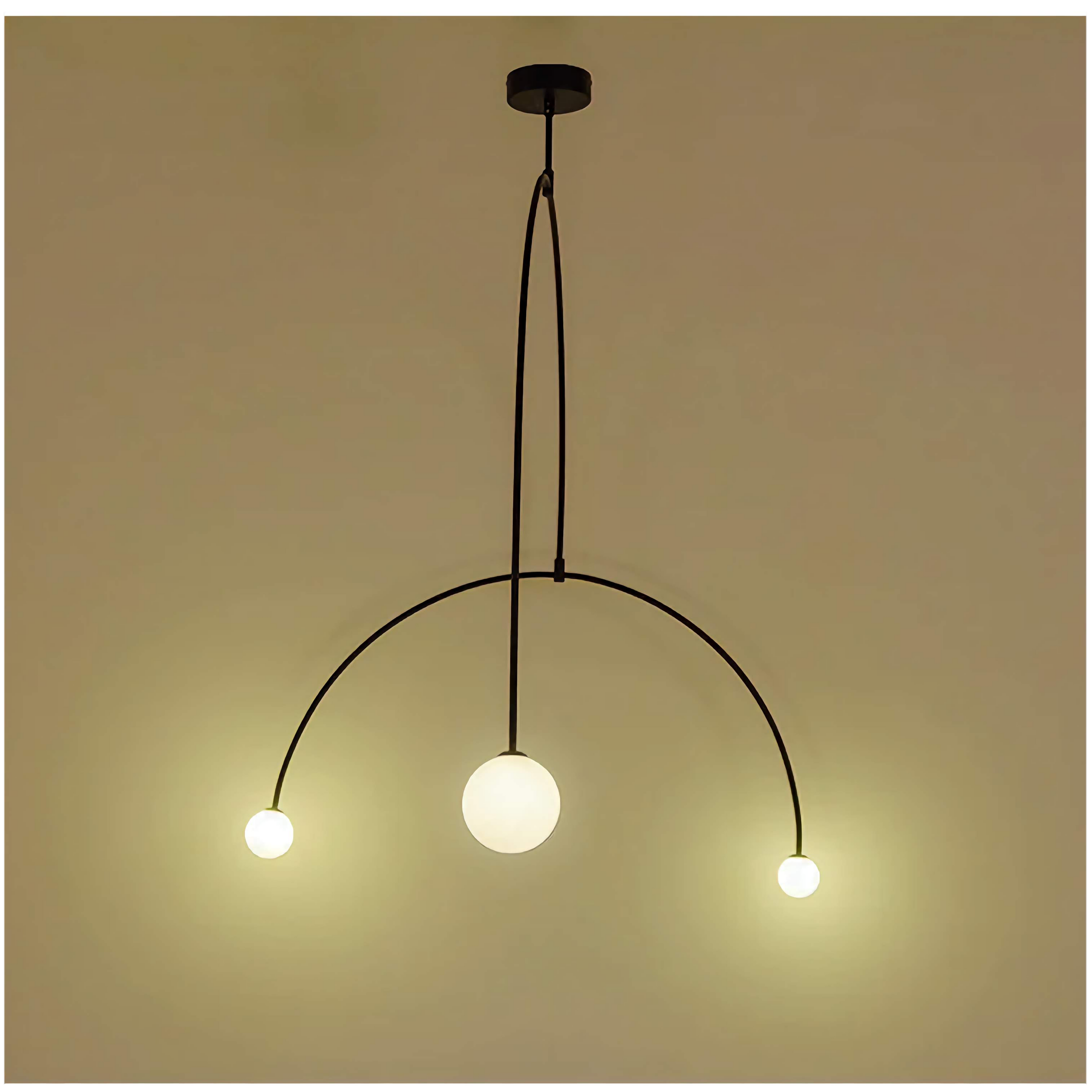 Black Arc Hanging Lights | Mobile Designer Ceiling Lamps For Dining ...