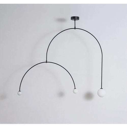 Black Arc Hanging Lights | Mobile Designer Ceiling Lamps For Dining ...