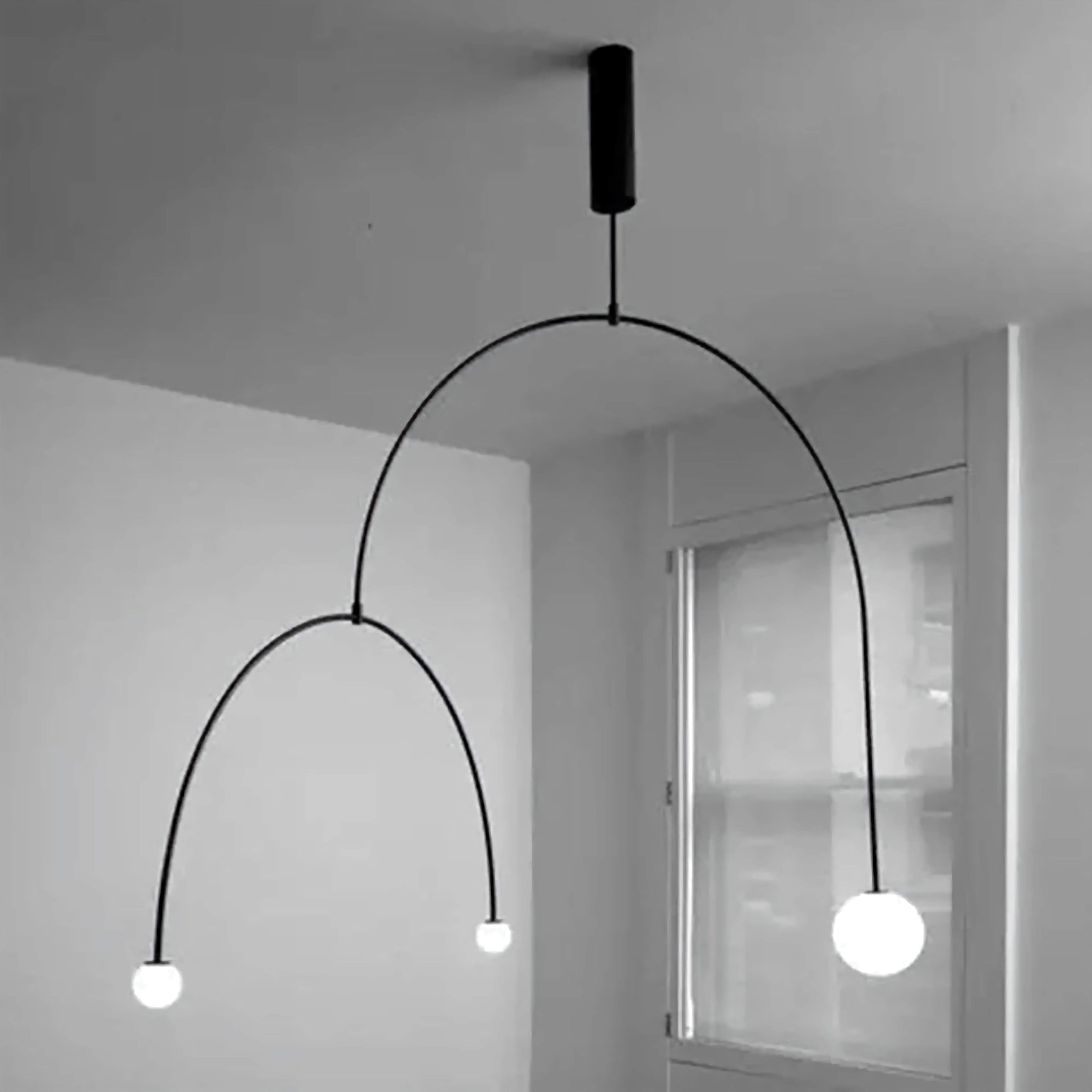 Black Arc Hanging Lights | Mobile Designer Ceiling Lamps For Dining ...