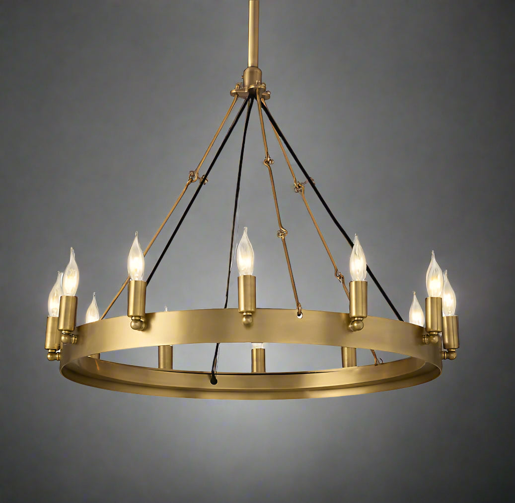Brass Ring Antique Chandelier For Dining Room | Casalola Lights