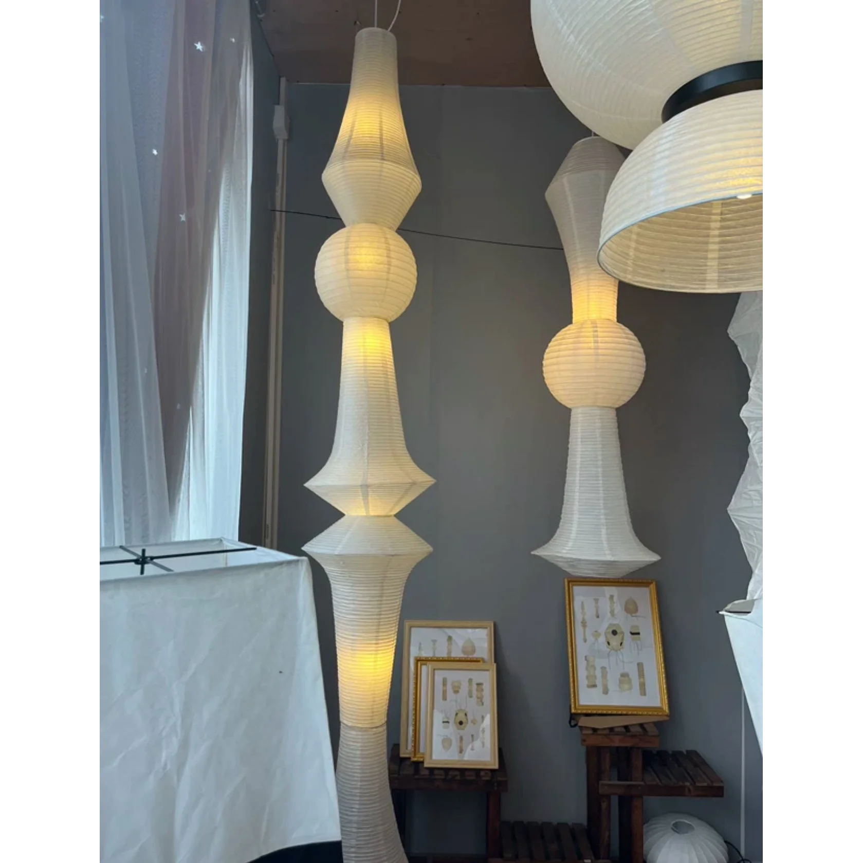 Akari H Pendant Light - Isamu Noguchi Sculptural Paper Lantern ...