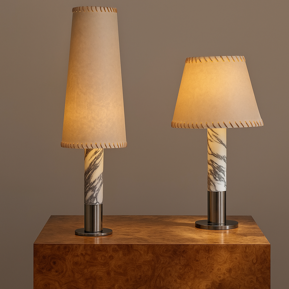 Hand-Stitched Fabric Table Lamp | Mid Century Modern Table Lamps For ...