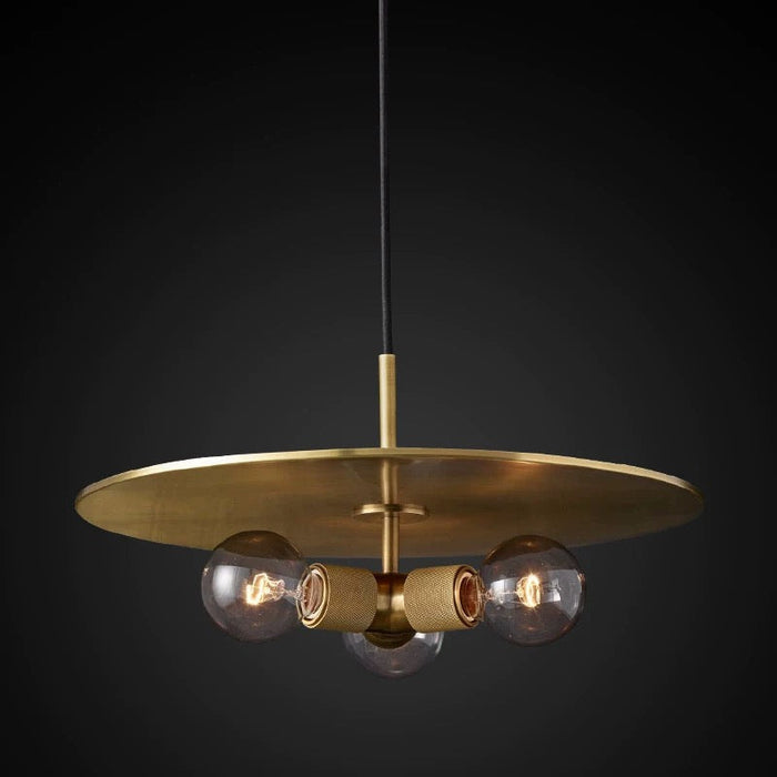 Modern Brass Disc Pendant Light – Minimalist Iron Ceiling Fixture for ...