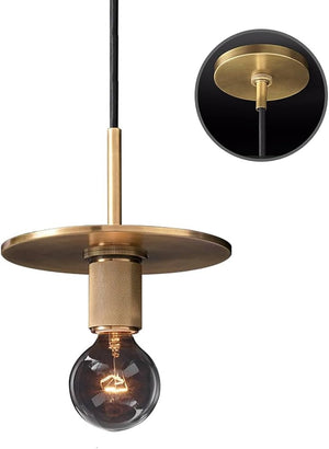 Modern Brass Disc Pendant Light – Minimalist Iron Ceiling Fixture for ...