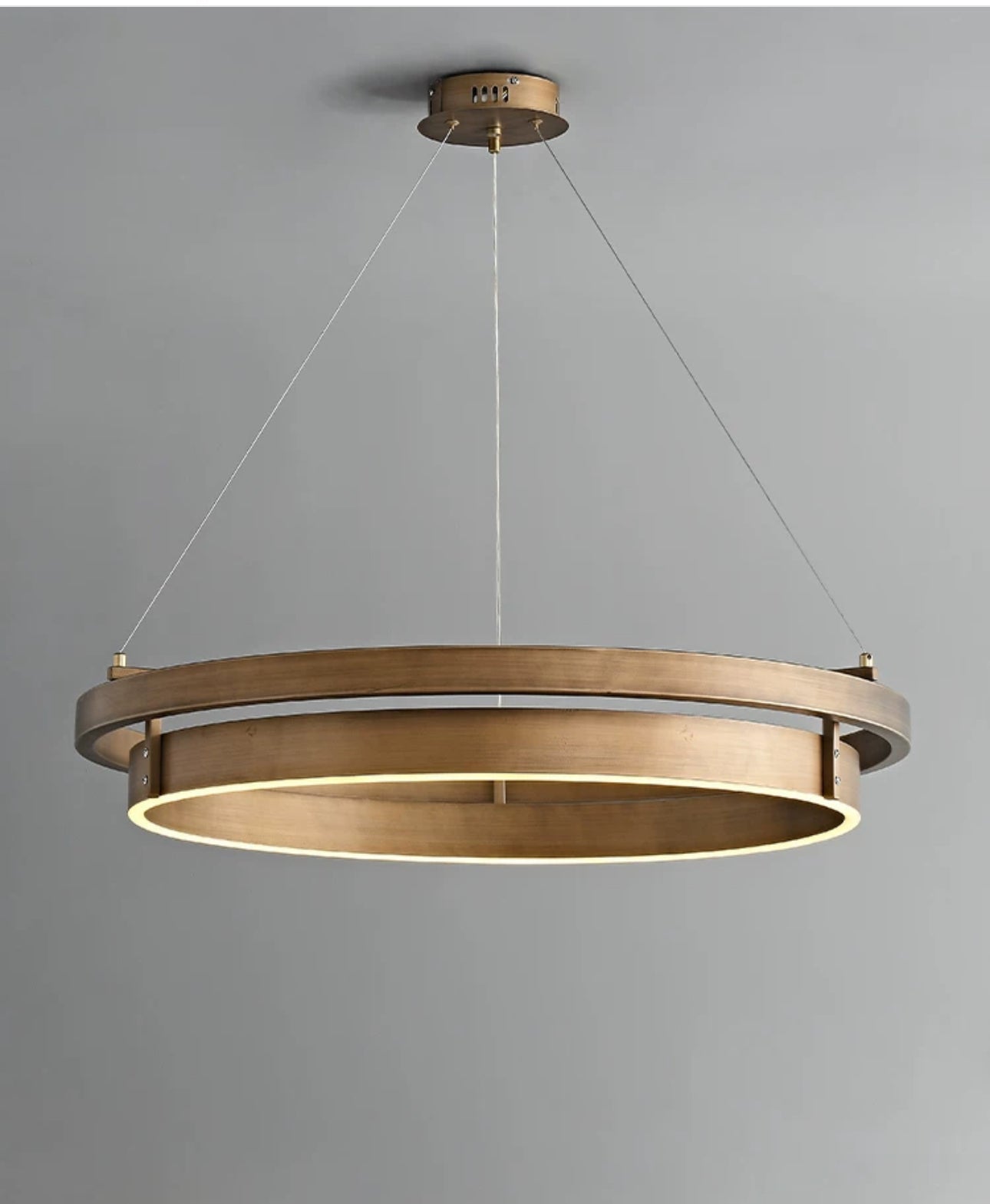 Modern Minimalist Ring Pendant Light – Large LED Circular Chandelier