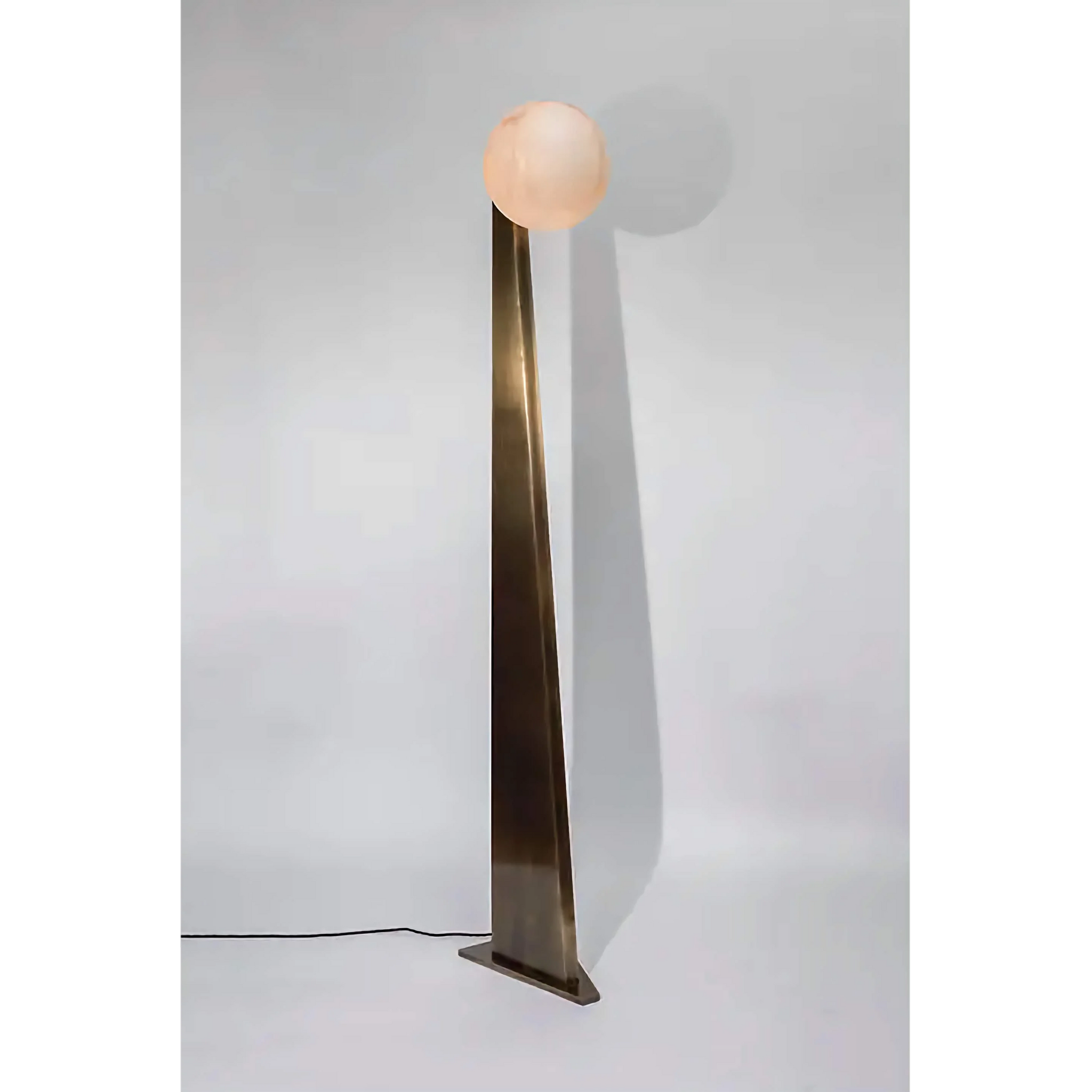 Bronze Obelisk Alabaster Globe Floor Lamp | Italian Atelier Fenice ...
